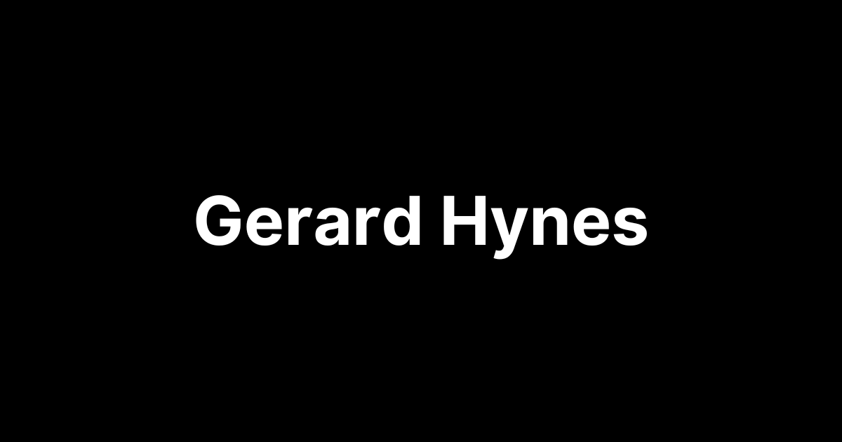 Gerard Hynes | Software Engineer